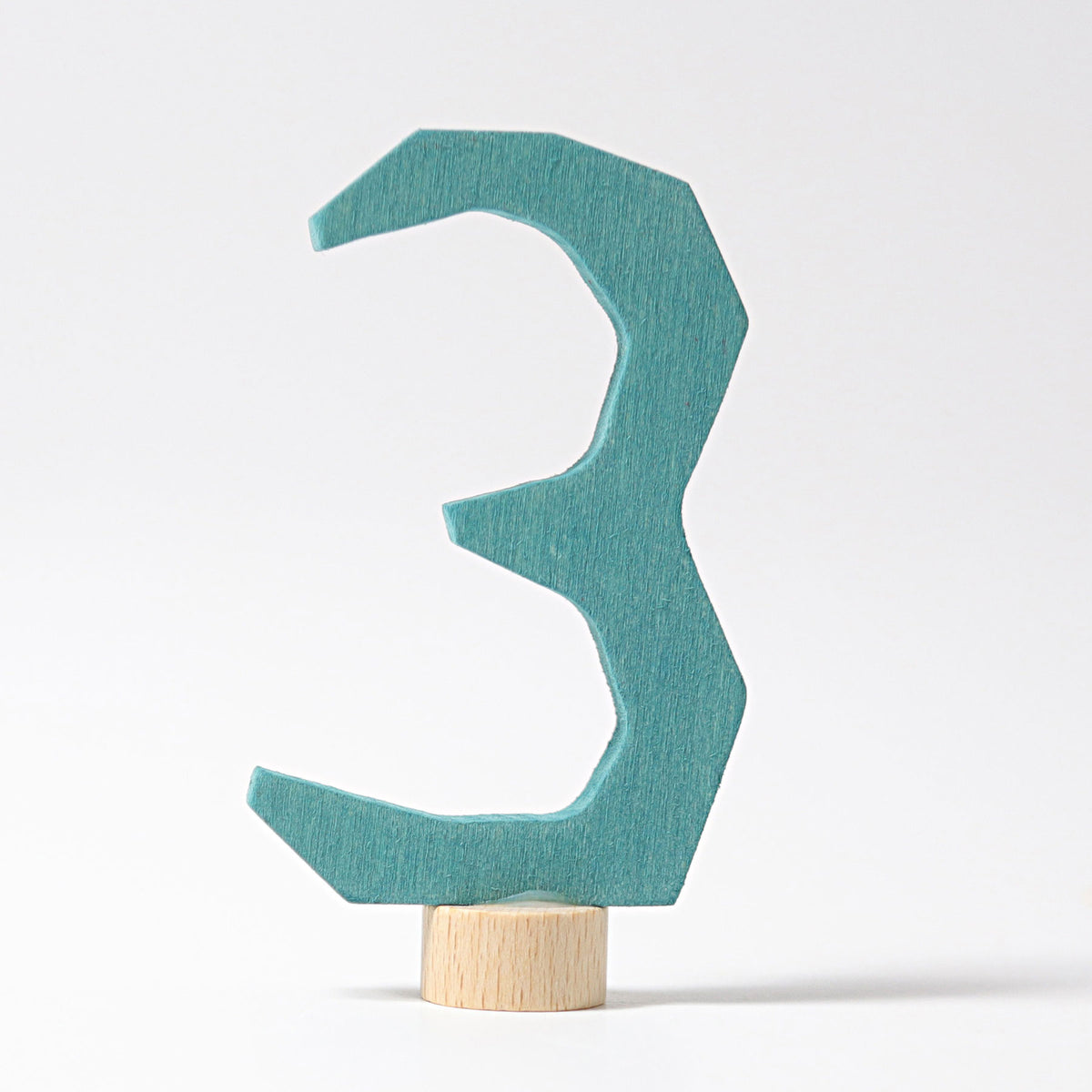 number 3 teal ornament for birthday ring – Nest