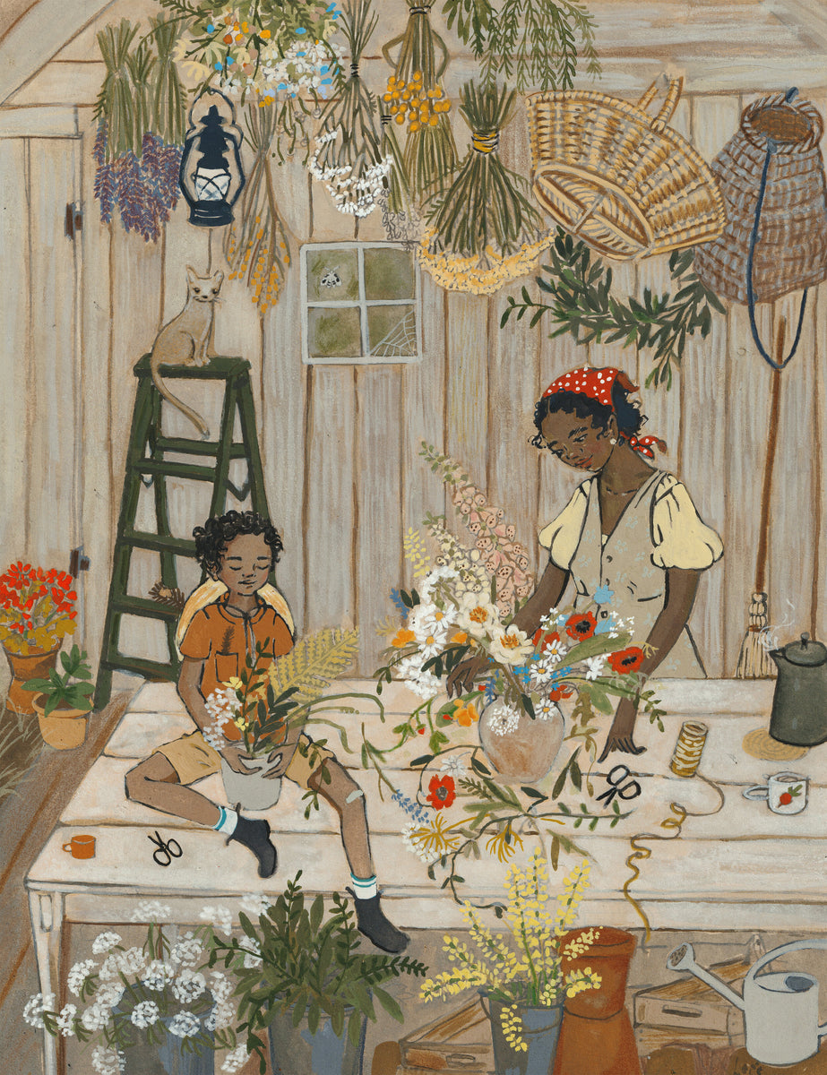 mother & son florist postcard – Nest